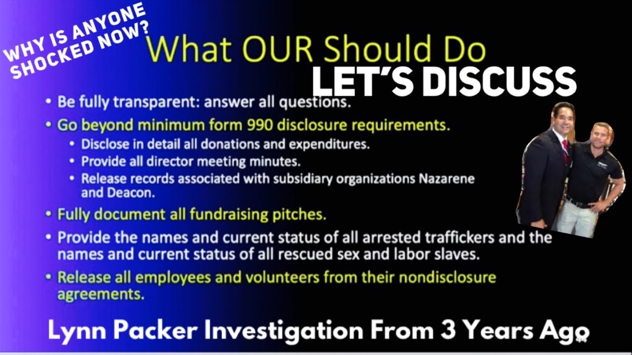 Let’s Discuss: Lynn Packer’s Investigation From 3 years Ago into O.U.R ...