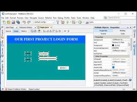 Learn Java Tutorial 1 How to create login form, login button with mysql ...