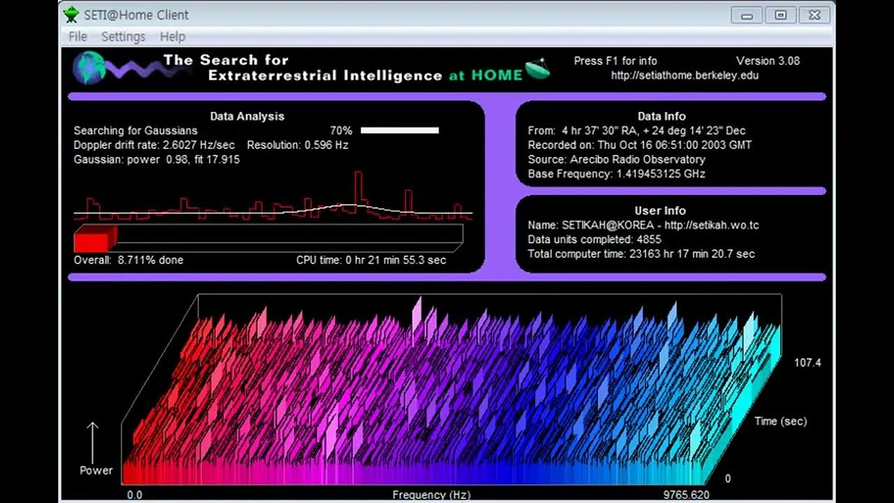 SETI@Home Classic Screensaver Video Loop (HD, 60fps) - YouTube