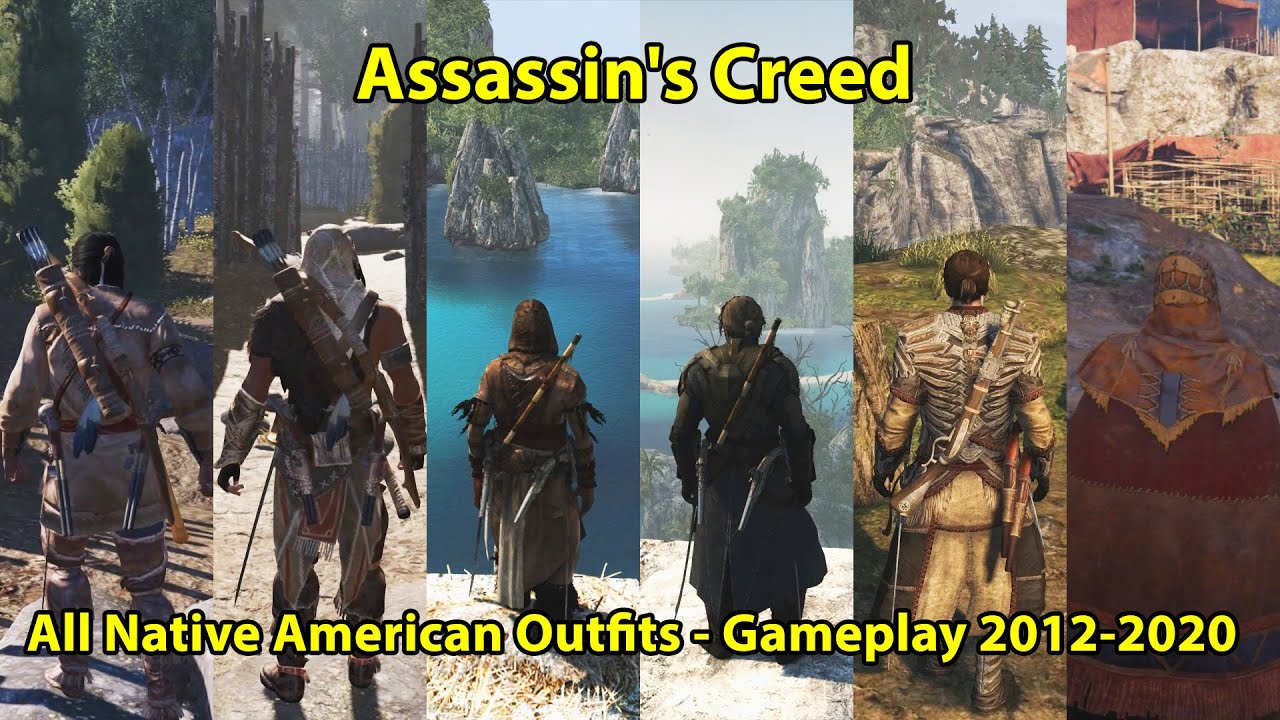 Assassin's Creed All Native American Outfits - Gameplay 2012-2020 - YouTube