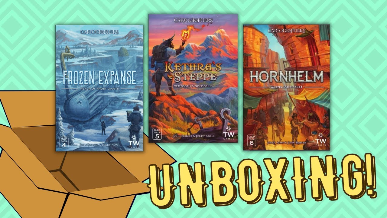 Cartographers: Map Packs 4-6 - Unboxing! - YouTube