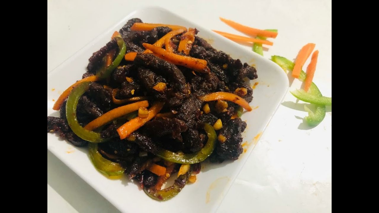 Dragon Beef Recipes | Beef Dry Fry | Nidas Recipes - YouTube