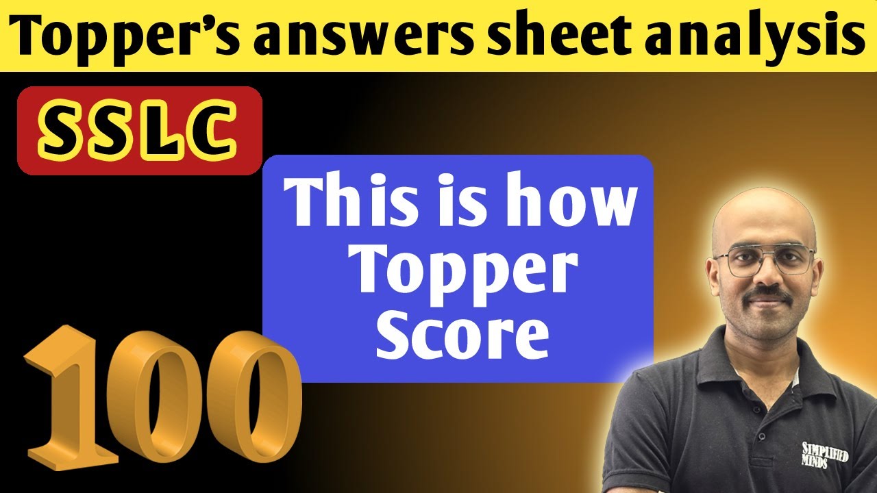 SSLC Maths 100/100 Answer Sheet | Karnataka Class 10 Topper | Complete ...