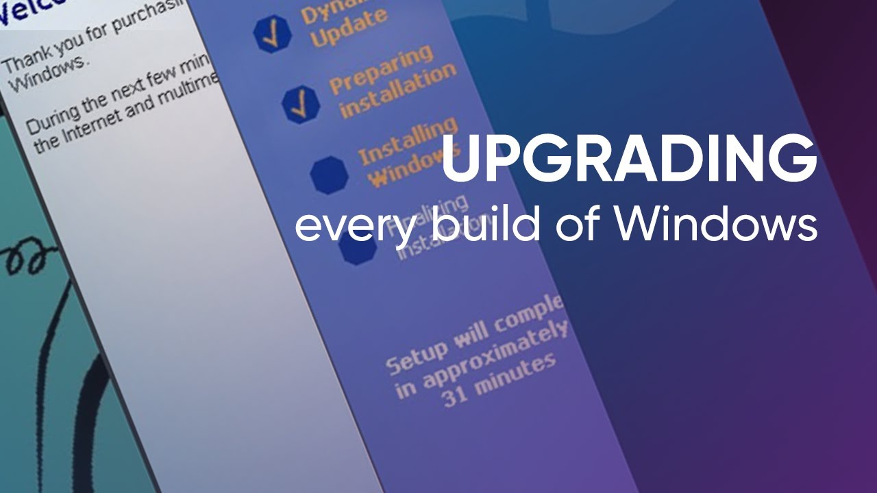 Upgrading every build of Windows (Windows 1.0 - Windows 10), long ...