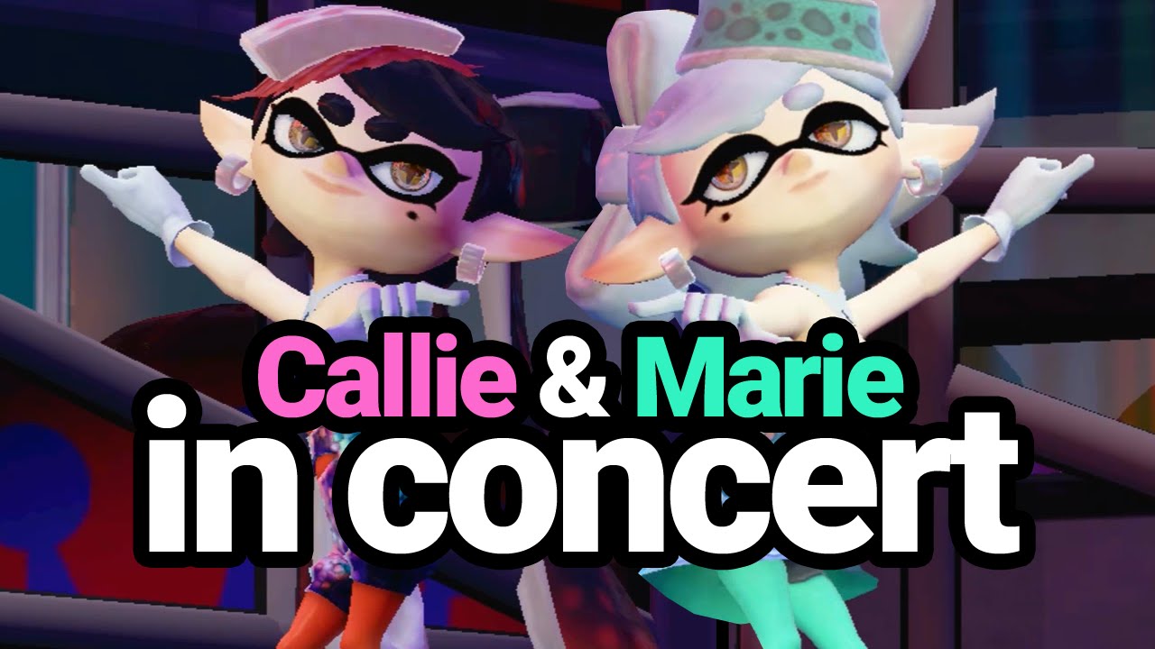 Squid Sisters (Callie y Marie) singing and dancing in Splatoon - YouTube