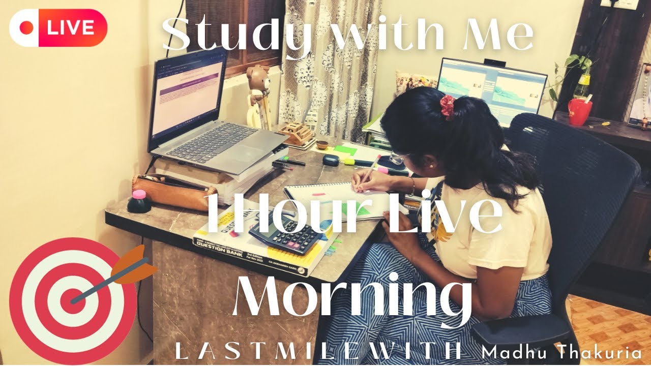 1 Hour LIVE STUDY SESSION I Relieve Exam Stress I Indian house & Calm ...