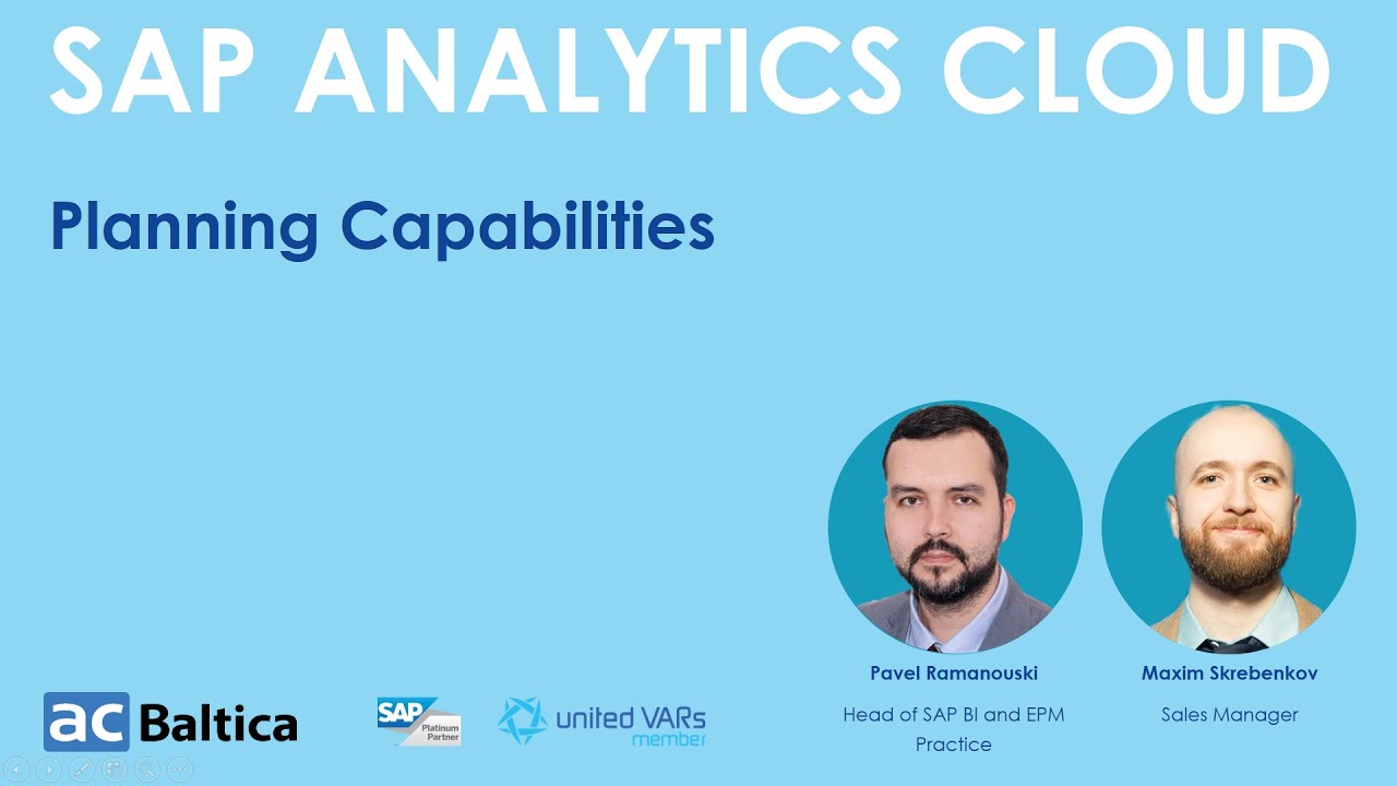 SAP Analytics Cloud. Planning capabilities // ACBaltica webinar - YouTube