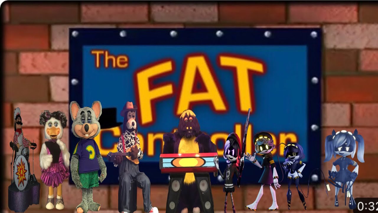 Chuck E. Cheese and murder drones lip sync to fat controller - YouTube
