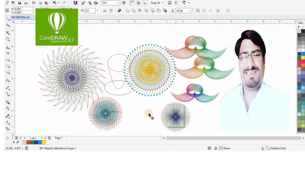 How To Use Lines in Corel Draw| Look The Designs| JK TUTORIALS # ...