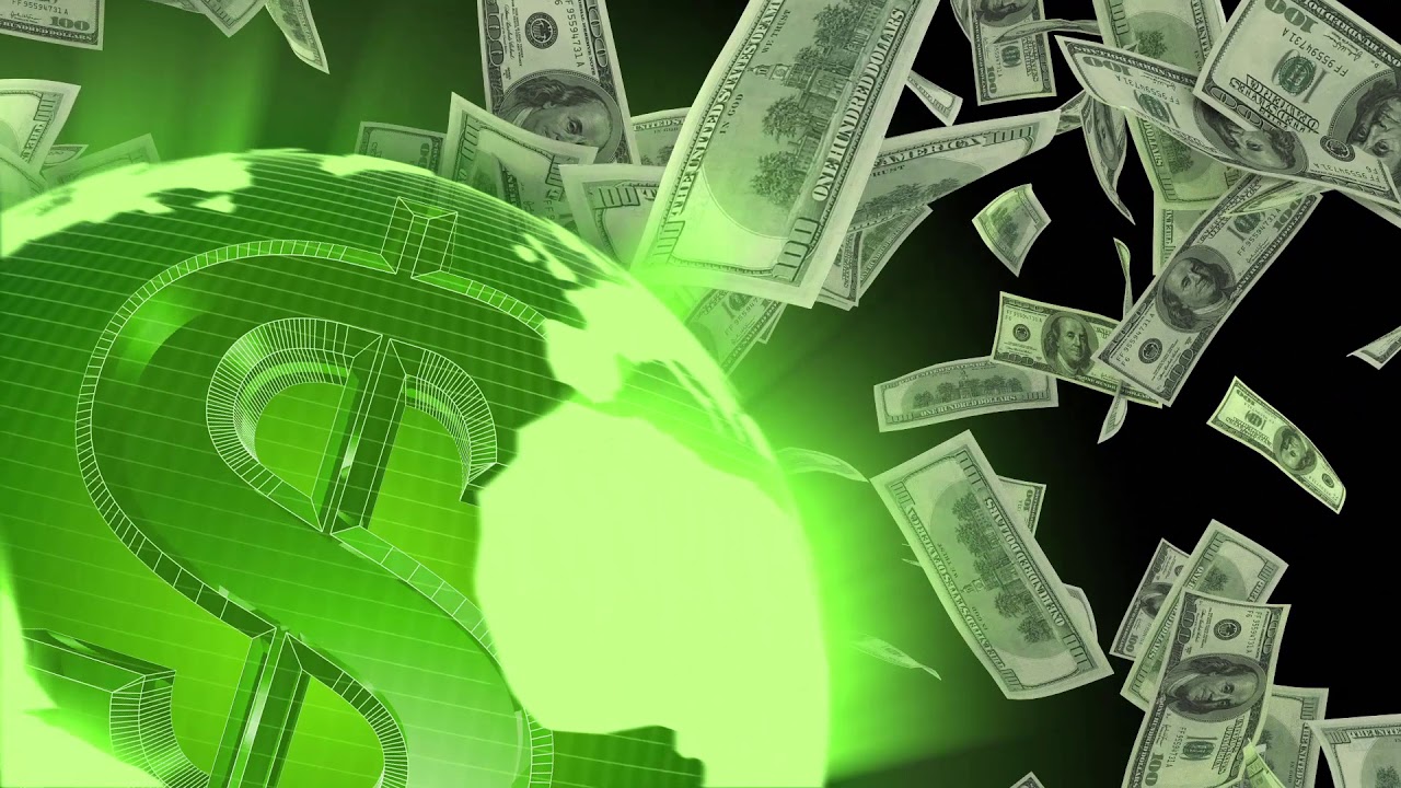 Free Video Background Loop: Flying Dollars Outwards Globe - YouTube