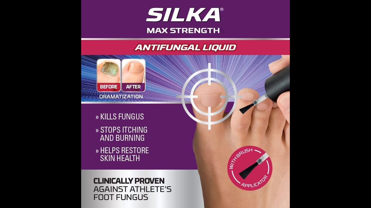 Silka Max Strength Antifungal Liquid with Brush Applicator for Toenail ...