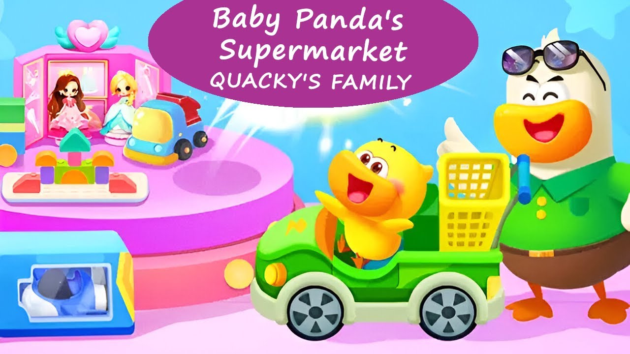 Baby Panda's Supermarket - Enjoy Fun Shopping with Quacky and His Dad ...