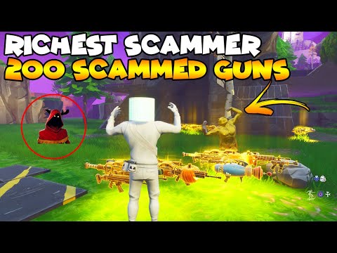 Richest Scammer Loses 200 Scammed Guns! 💯😱 (Scammer Gets Scammed) Fortnite Save The World