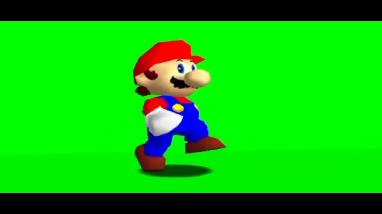 sm64 mario walking in place (green screen) reuploaded - YouTube