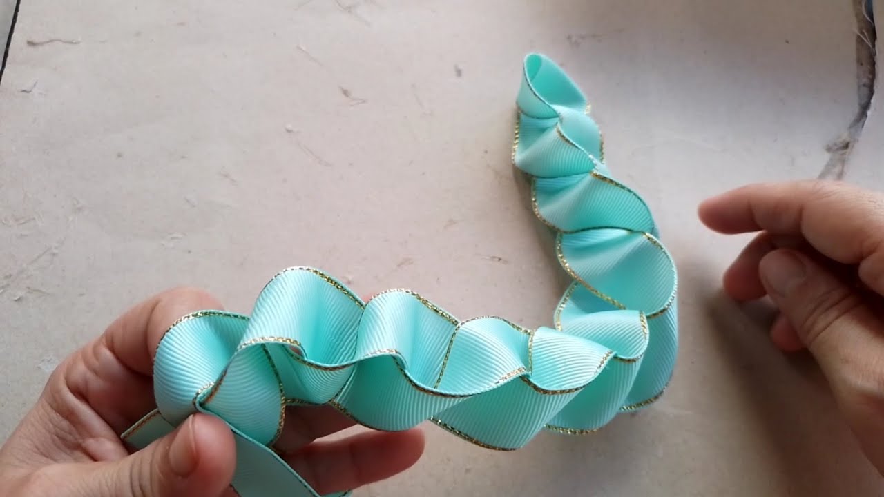 Flor rococó com fita n 5,de um jeito bem diferente, super fácil de ...