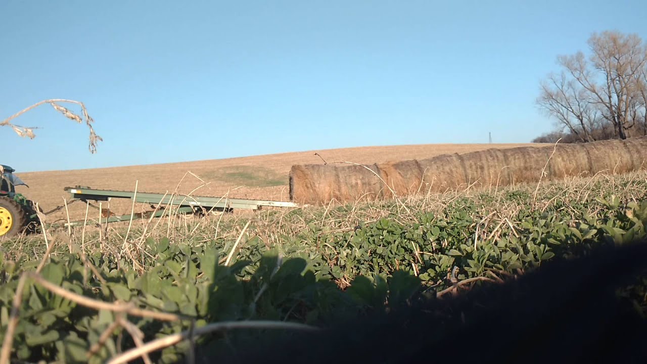 Best way to load round bales - YouTube
