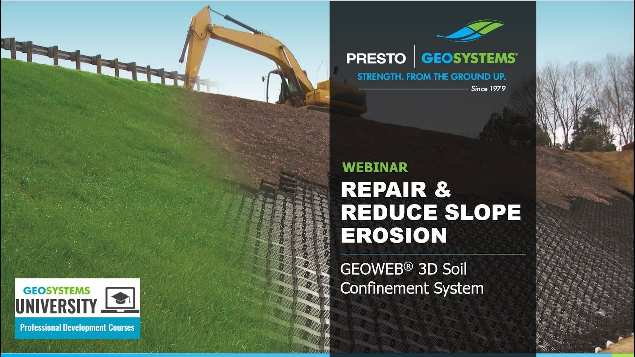 Repair & Reduce Slope Erosion Using the GEOWEB Geocells - YouTube