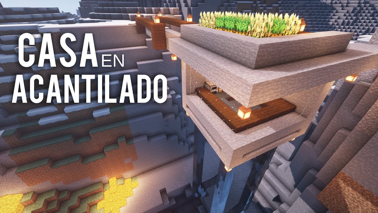 Como CONSTRUIR una CASA en la MONTAÑA en MINECRAFT para SURVIVAL - YouTube