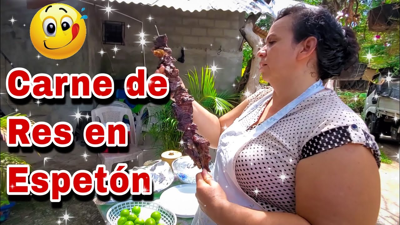 Rosita nos tiene una carne de res asada en espetón 🤤🤤🤤. El Salvador UHD ...