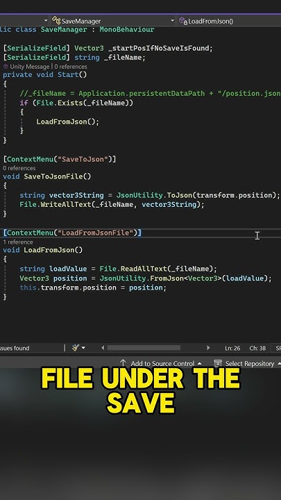 Save and Load Game Objects as JSON Files in Unity #unity3d #tutorial #unitydevelopment - YouTube
