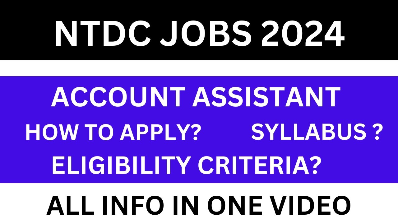 NTDC WAPDA JOBS 2024 ELIGIBILITY CRITERIA ,HOW TO APPLY,SYLLABUS|NTDC jobs 2024|wapda jobs ntdc ...