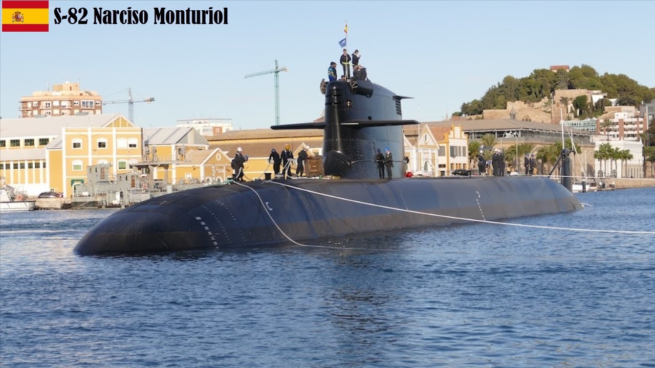 Navantia launches second S-80 class submarine for Spanish Navy - YouTube