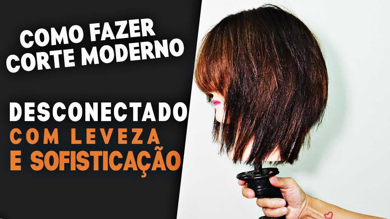 COMO FAZER CORTE DESCONECTADO EM DIAGONAL PARA FRENTE COM FRANJA ...