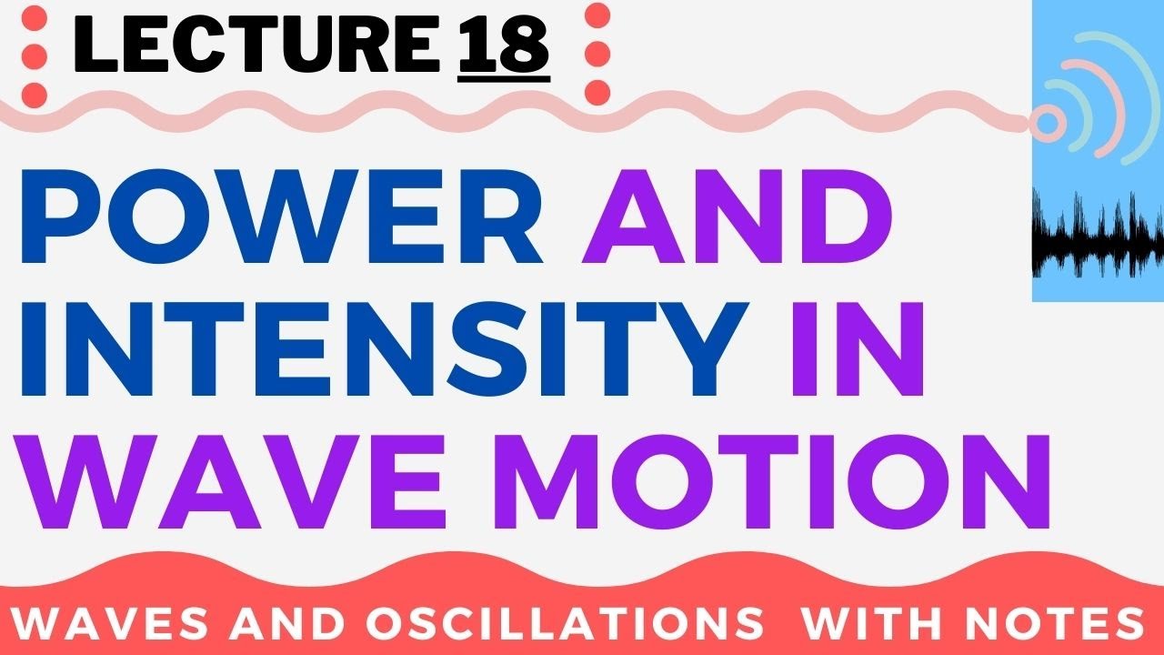 Power and intensity in wave motion - YouTube