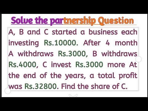 Basic on Partnership Question Solving. - YouTube