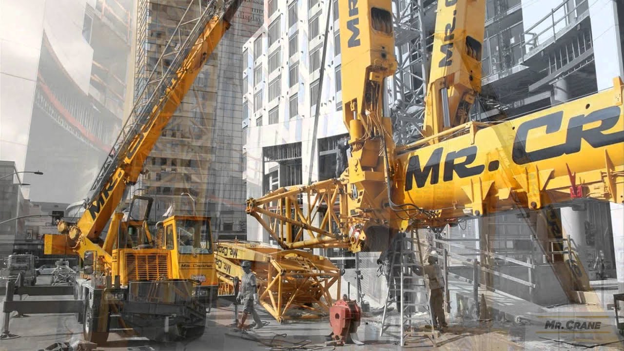 433 Ironworker's from Mr. Crane use 500 T take tower crane down L.A ...