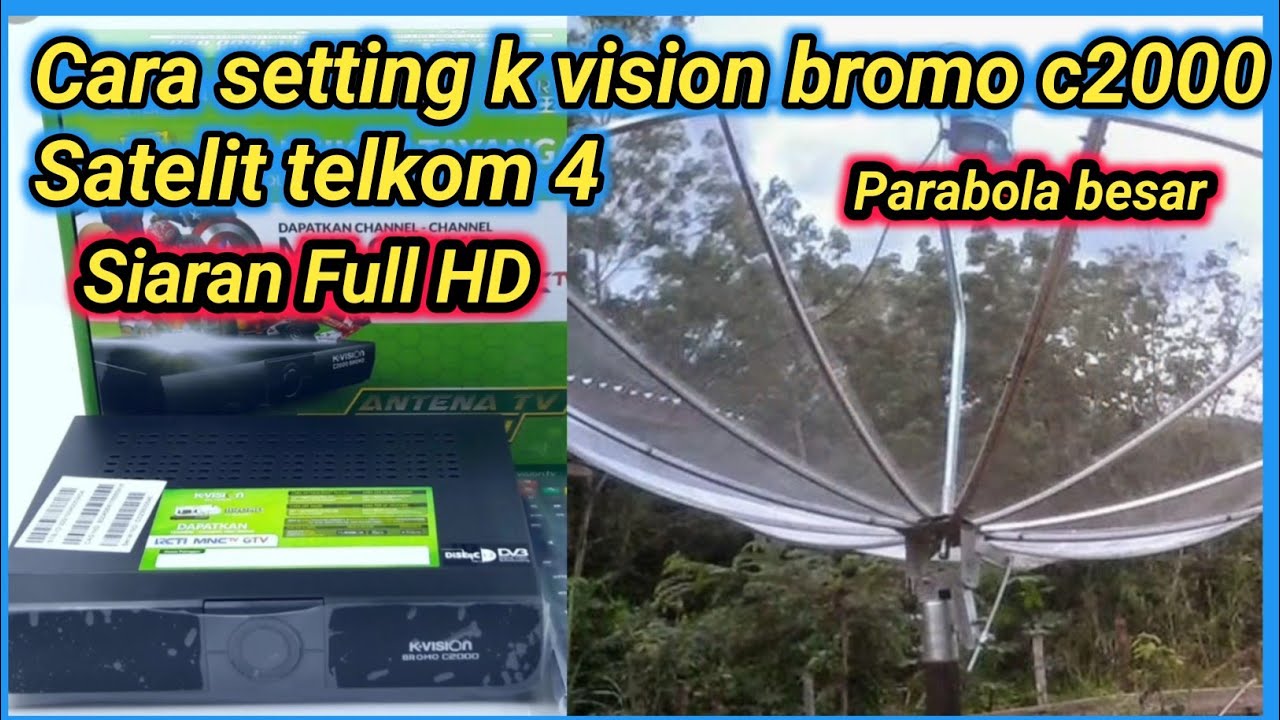 Cara setting reciver kvision satelit telkom4 - YouTube