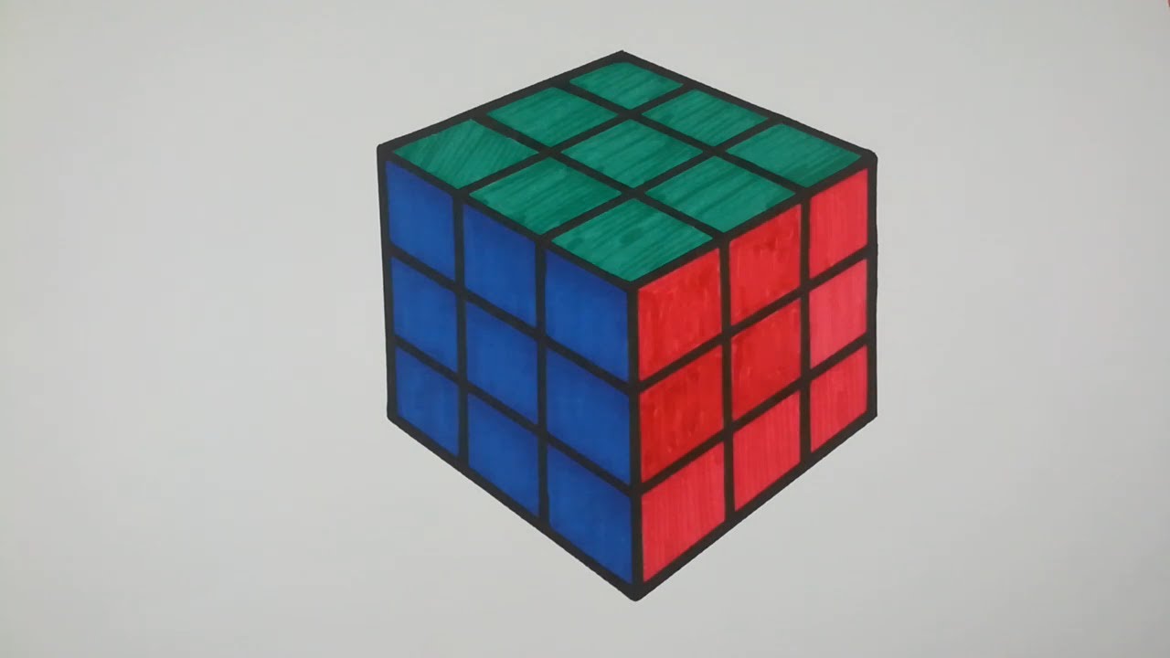 HOW TO DRAW RUBIK S CUBE 3X3 STEP BY STEP L EASY DRAWING YouTube HOW TO DRAW RUBIK S CUBE 3X3 STEP BY STEP L EASY DRAWING YouTube