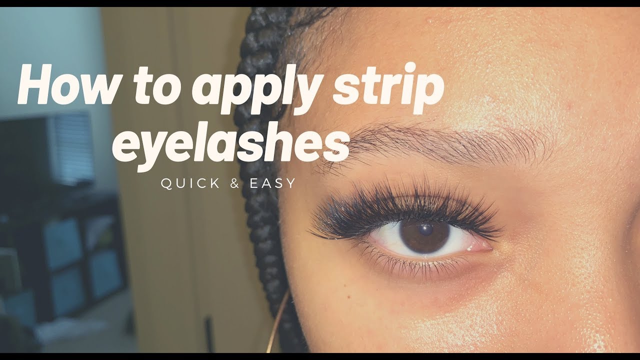 HOW I APPLY MY STRIP EYELASHES: QUICK & EASY | Maya Elizabeth - YouTube