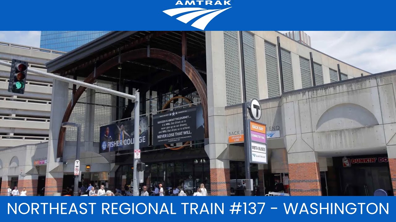 Amtrak Northeast Regional Train 137 to Washington Boarding Call ...