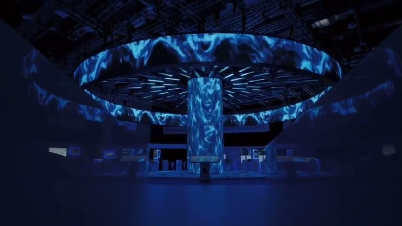 Interactive multimedia led display at the exhibition - YouTube