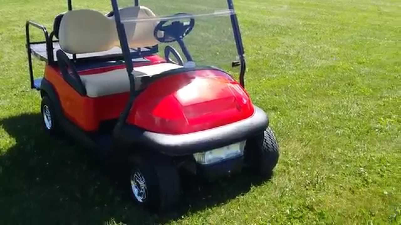 Cherry Red Club Car Golf Cart For Sale From SaferWholesale.com - YouTube