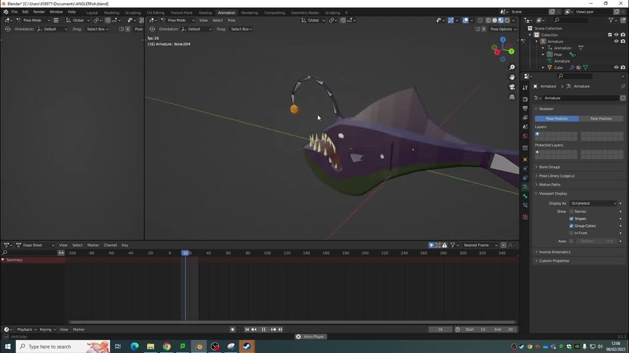 Angler Fish Animation - YouTube