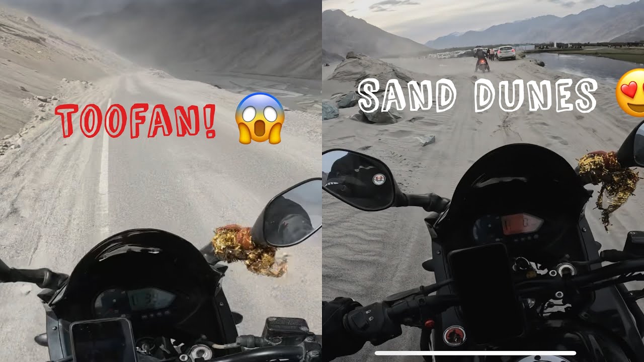 Hunder Sand dunes || Nubra Valley || Jalandhar to Leh || Pulsar 220 ...