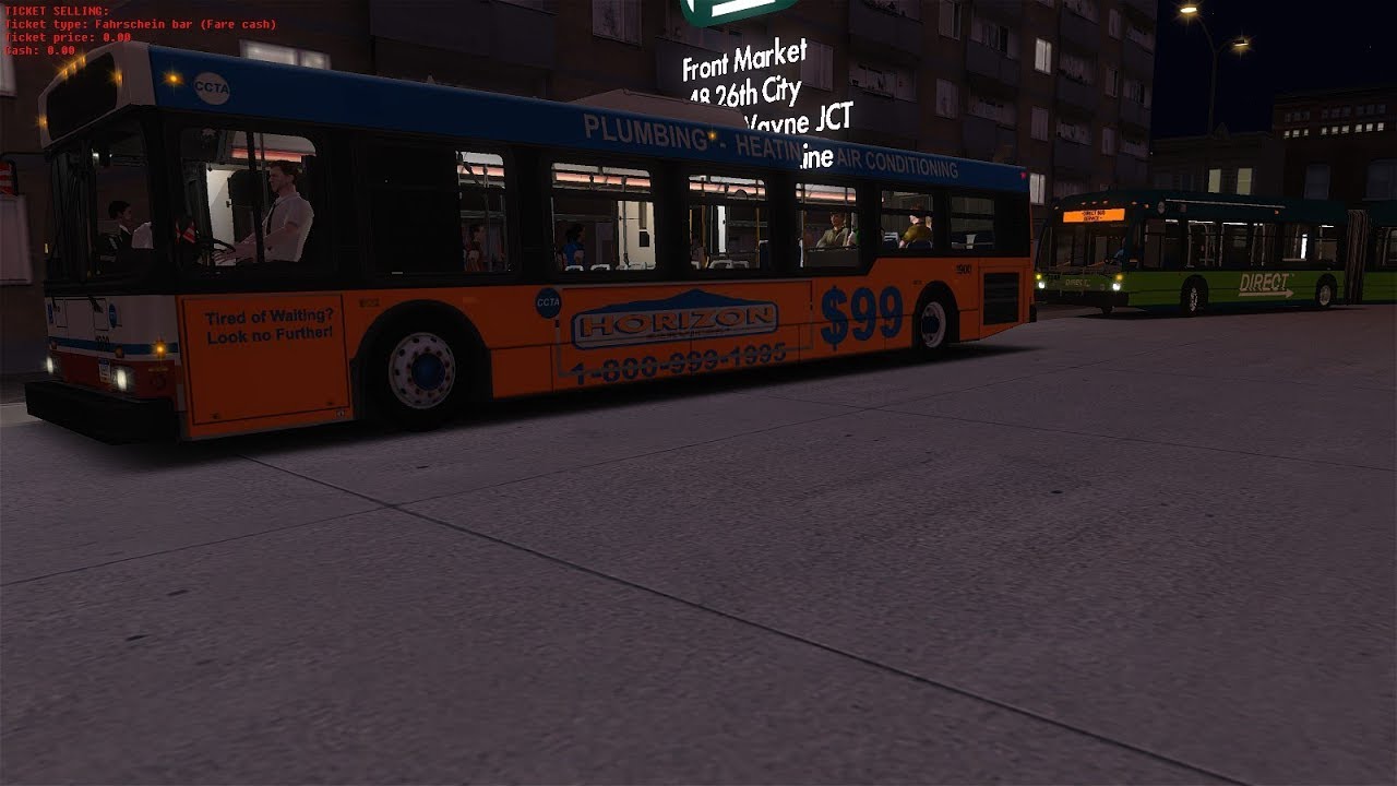 OMSI 2 New Flyer D40LF (RearWindow Version) 6v92ta\Allison On Route 48 ...