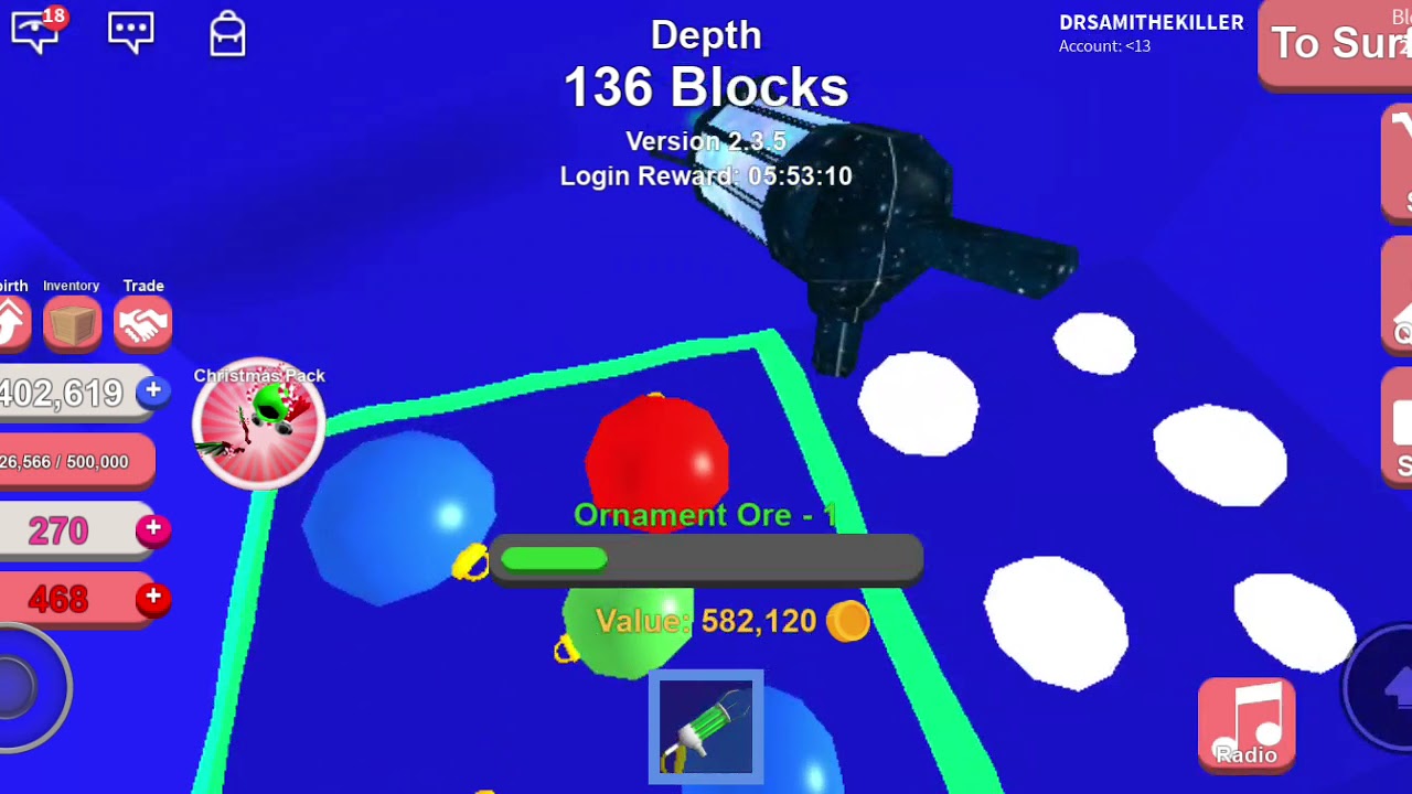 Roblox mining simulator game play - YouTube