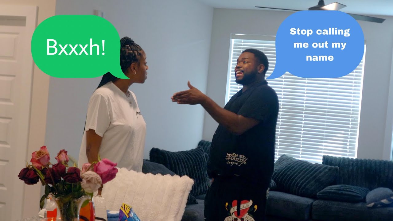 CALLING MY HUSBAND A B WORD TO SEE HIS REACTION... - YouTube