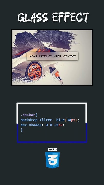 Css Glass Effect #css #frontend #shorts - YouTube