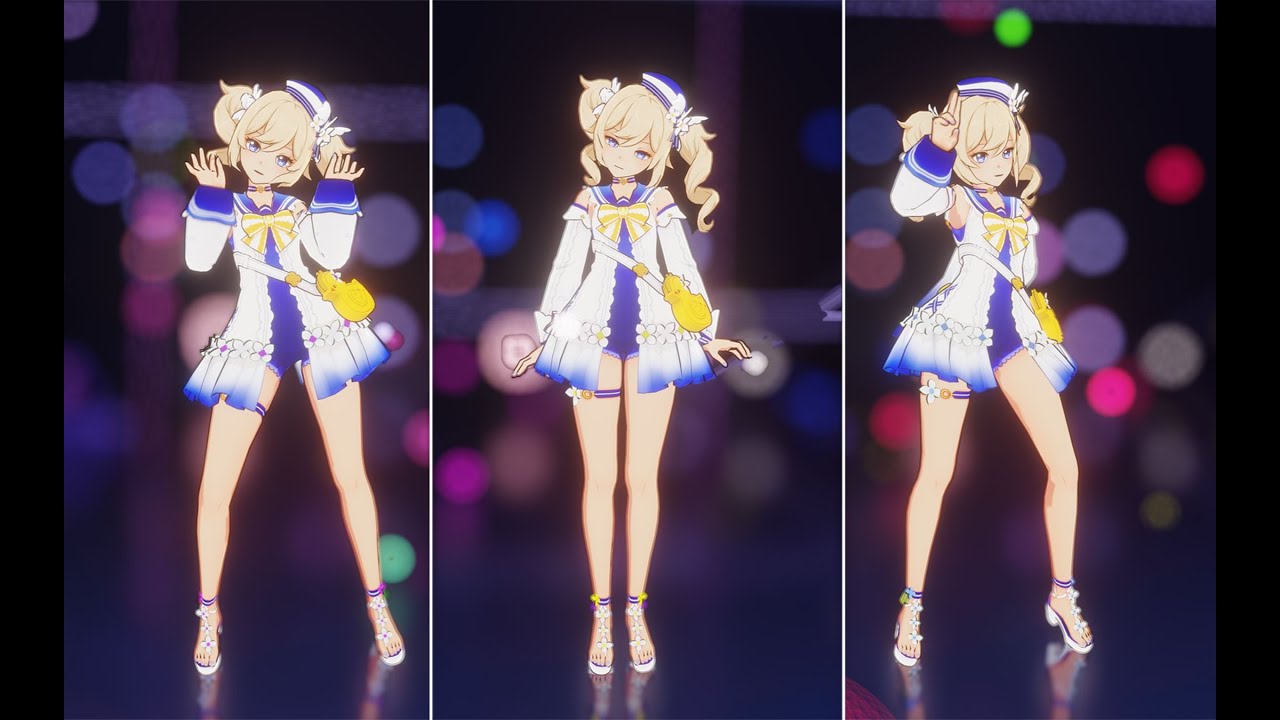 【Genshin Impact MMD／4K／60FPS】Barbara 「Vertical ver」【勇气大爆发】 - YouTube
