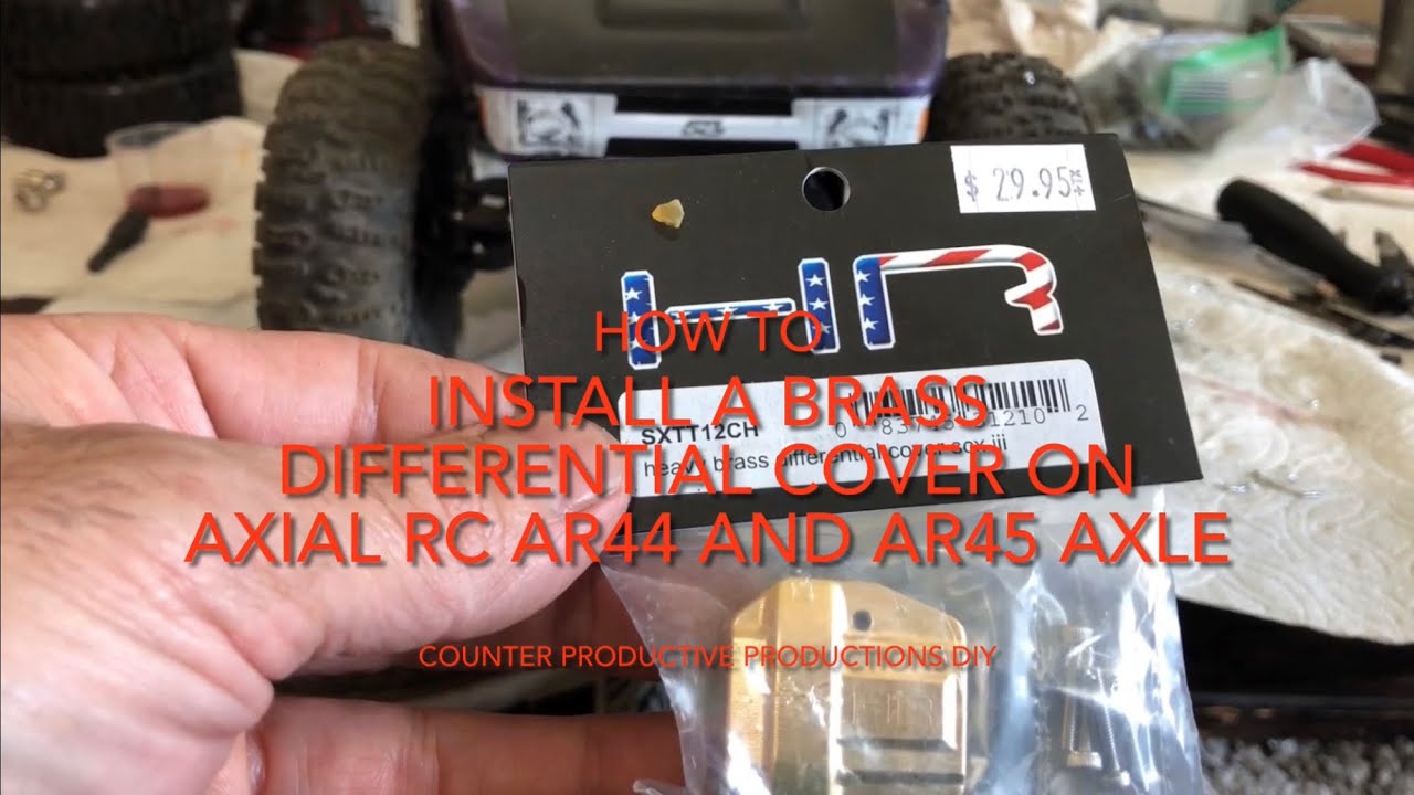 How To install HR weighted brass differential cover for axial AR44 and ...