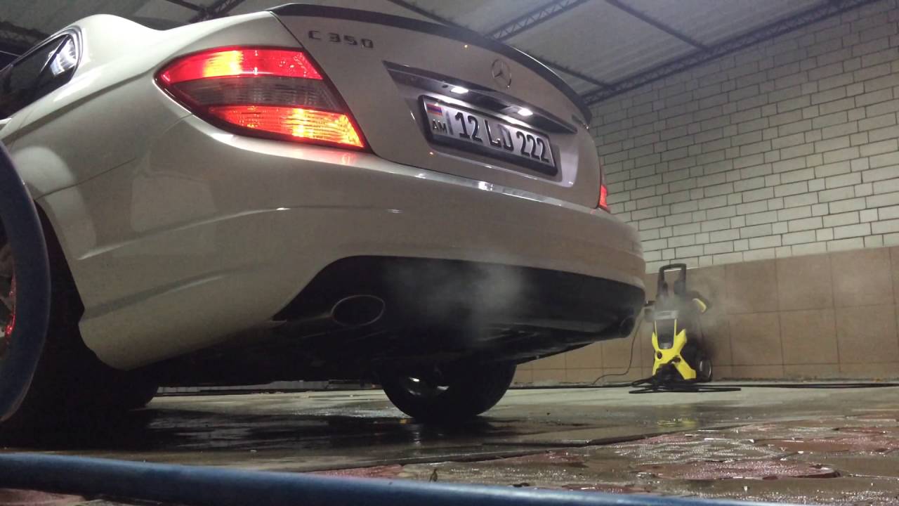 Mercedes c350 AMG exhaust - YouTube