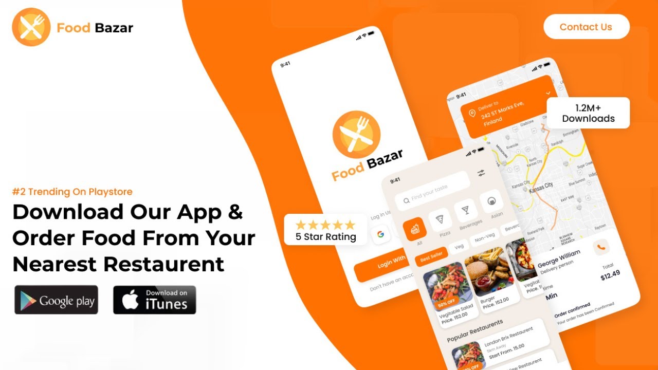 Food bazar App Ui Design with animation Tutorial For beginners || - YouTube