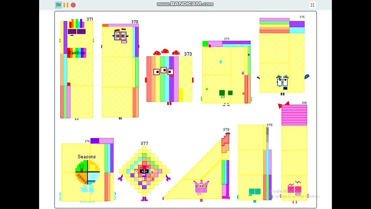 Numberblocks Band Retro 371-380 (My Version) - YouTube