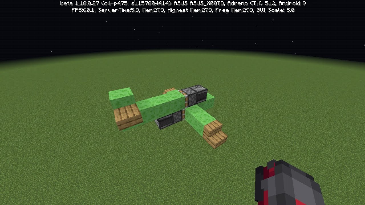 cara membuat pesawat di minecraft - YouTube
