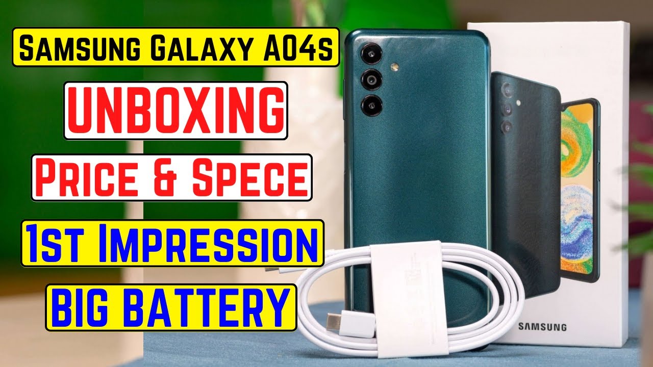 Samsung Galaxy A04s Unboxing & Review ⚡ First Look 🔋 5000mAh Battery🔋 ...
