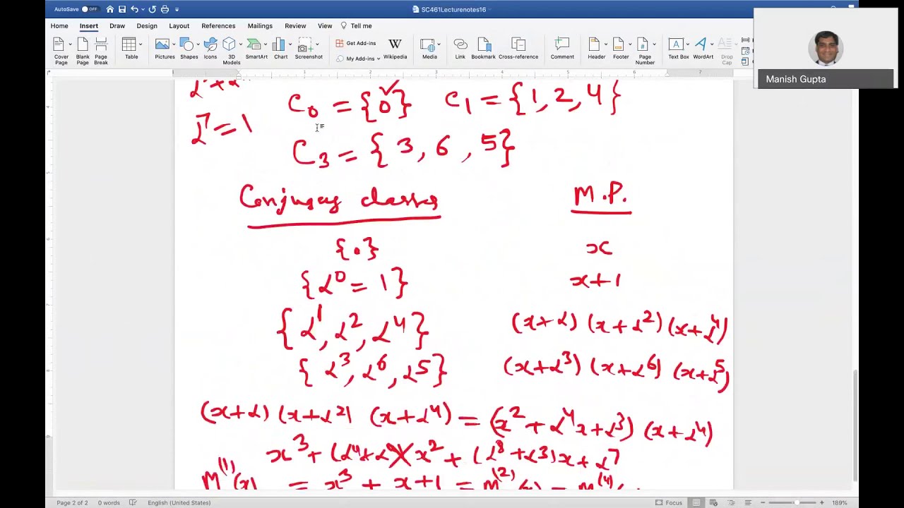 SC 461 Coding Theory and Applications Lecture 16 - YouTube